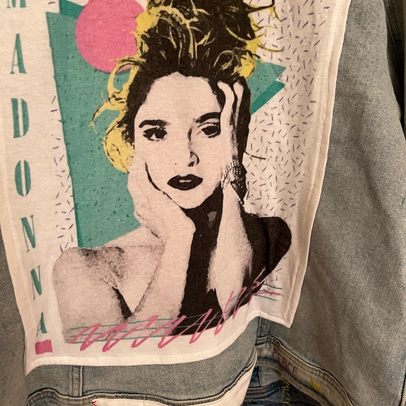 Universal Thread | Jackets & Coats | Madonna Denim Jacket Hand Crafted ...